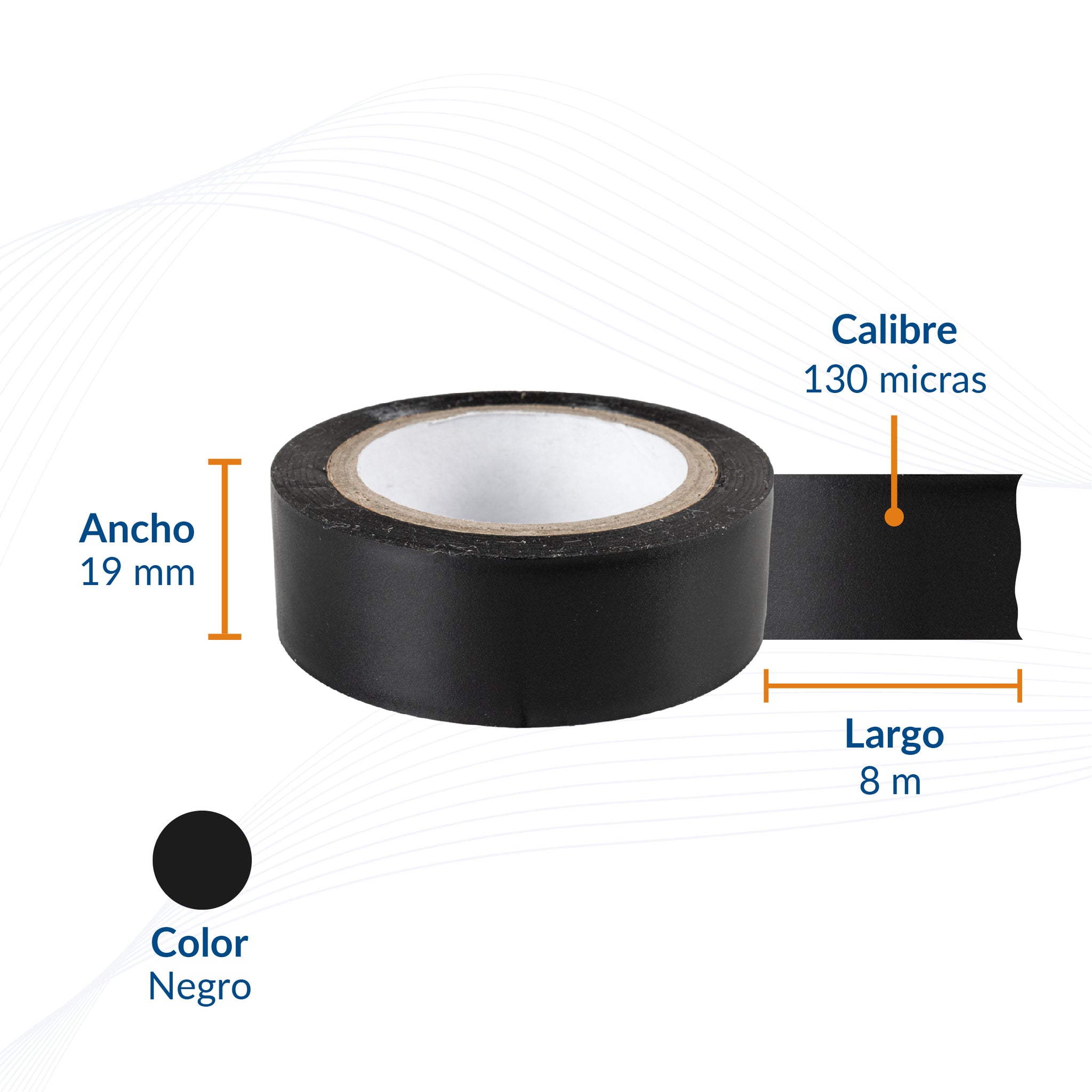 Cinta de PVC 19 mm x 8 mts – Blitz Tape